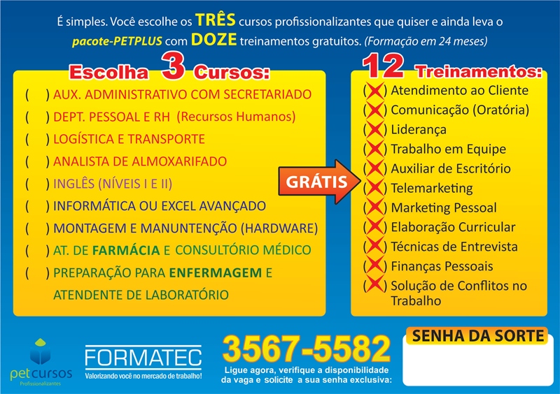 Formatec: Receba 15 certificados em apenas dois anos na Pet Cursos ...