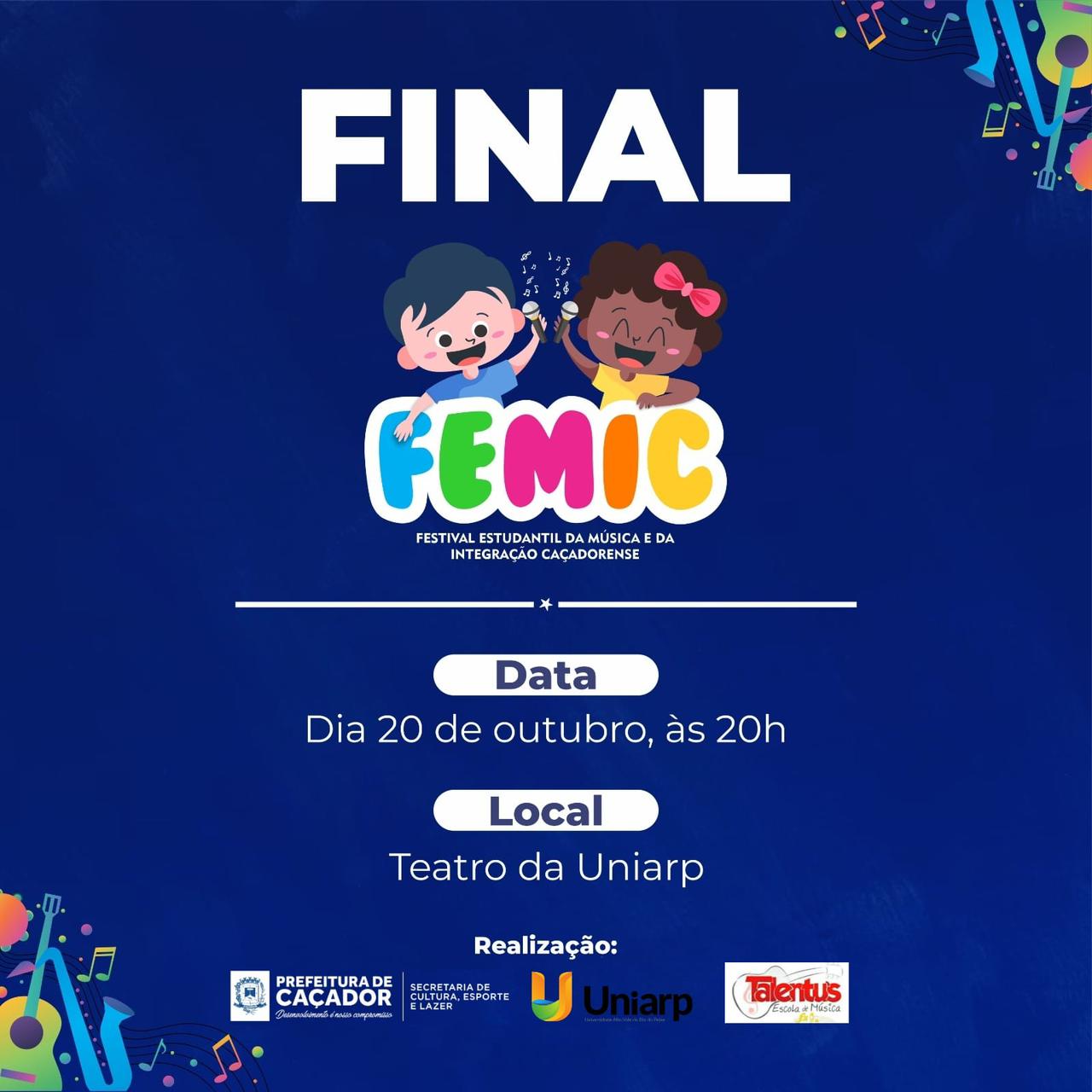 Cultura: Final do Femic 2023 acontece nesta sexta no teatro da Uniarp ...